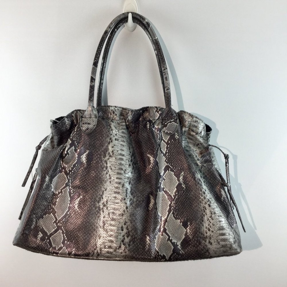 Dsw Metallic Embossed Snake Skin Print Hobo Bag - Gem